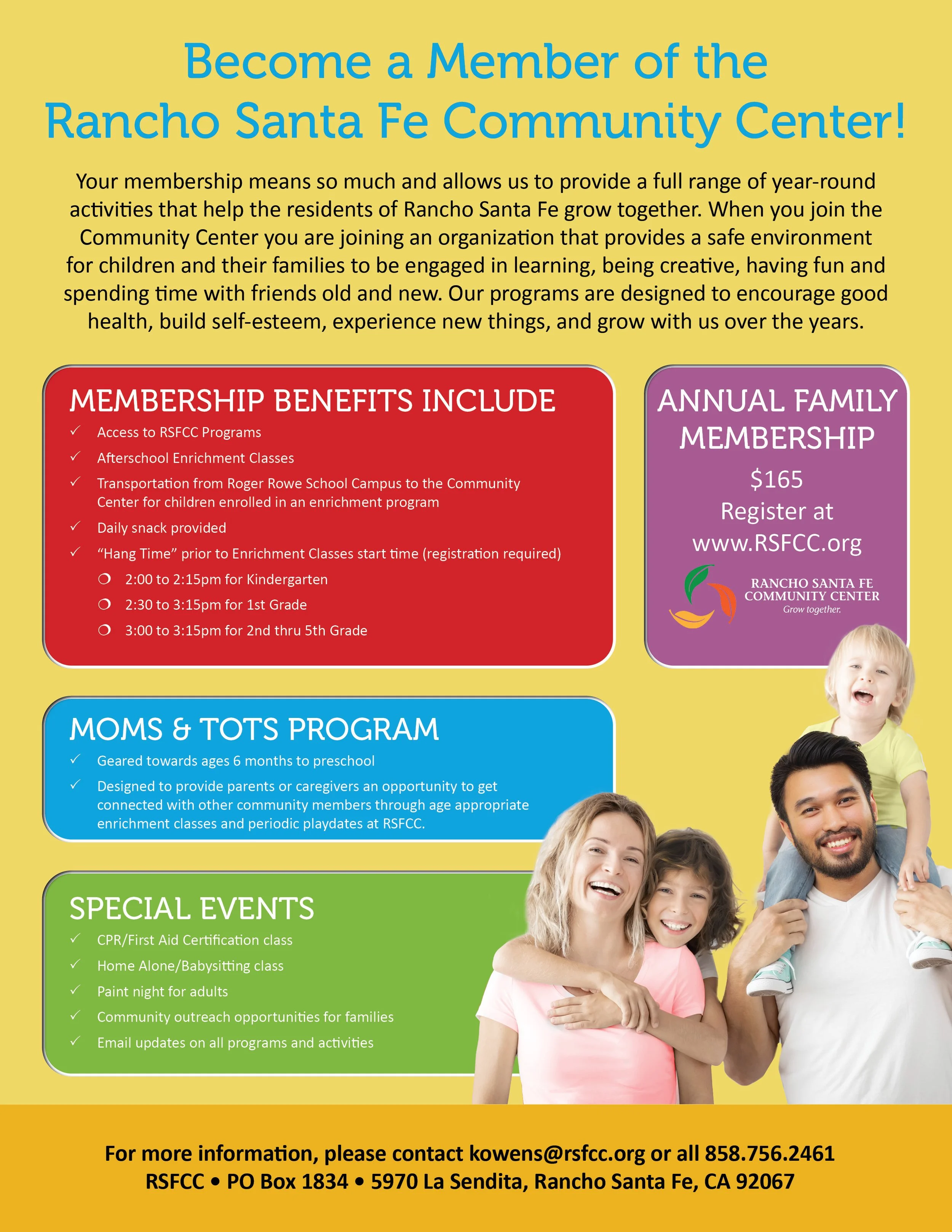 Memberships — RANCHO SANTA FE COMMUNITY CENTER