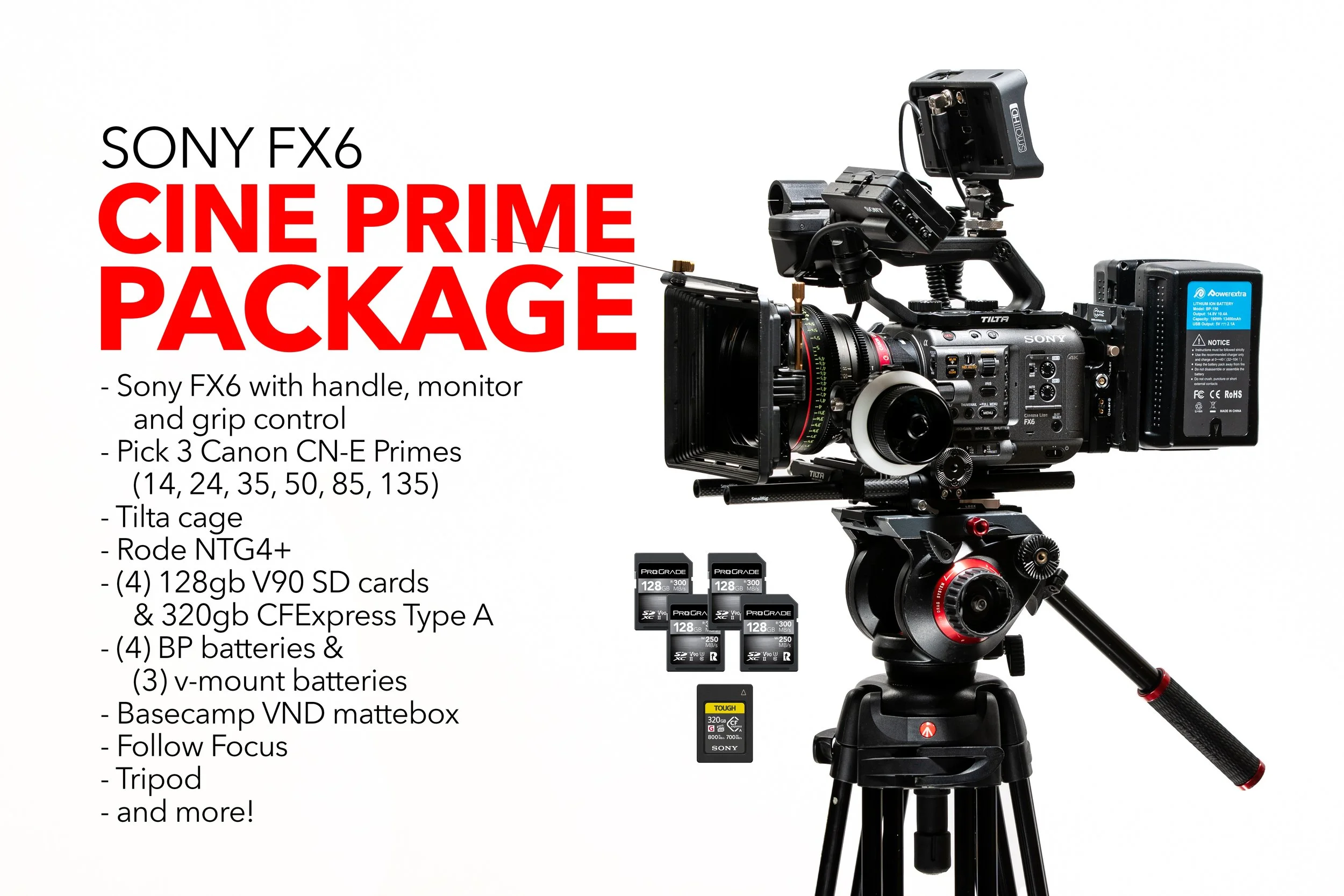 Sony FX6 / CN-E Prime Cine Package — Twelve Spies Rentals