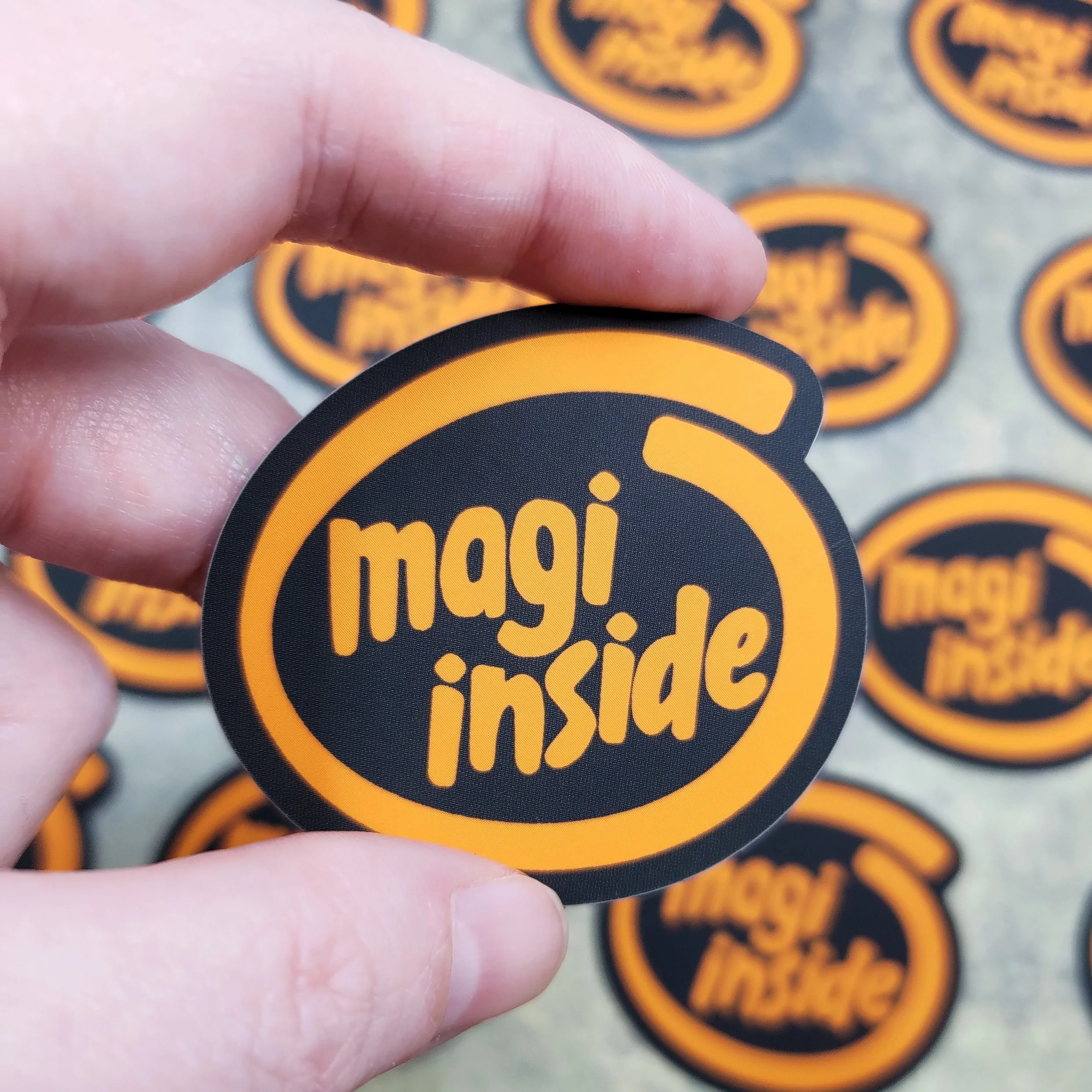 MAGI Inside vinyl sticker — Opalescent Eel Illustration & Design
