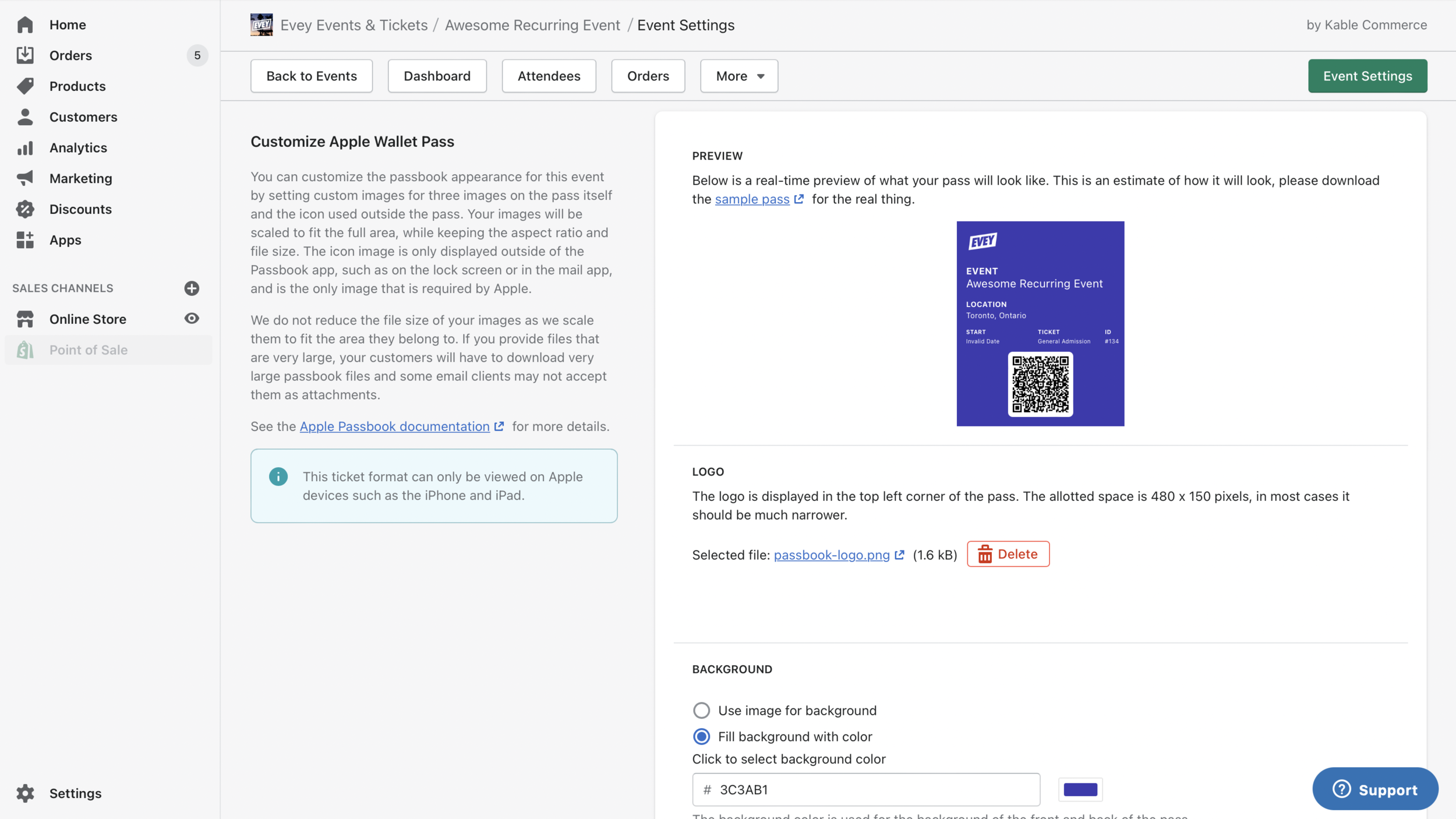 Sell Tickets to Events on Shopify - Evey