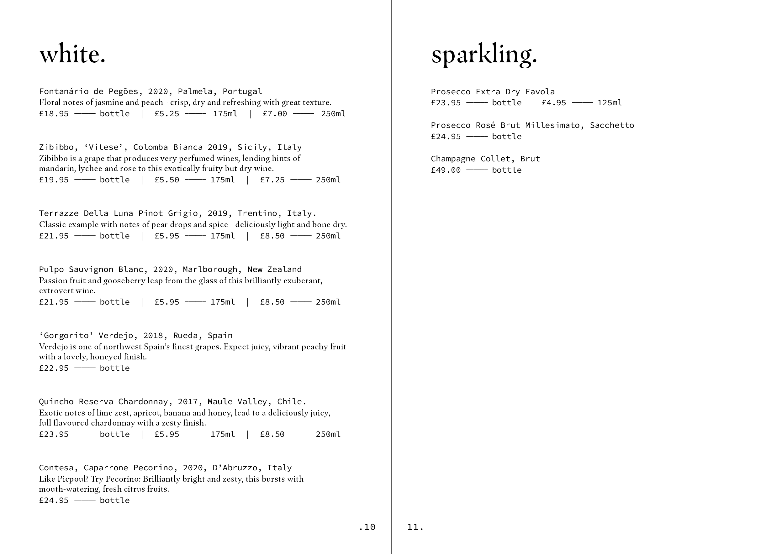 Wines — The Cardross Inn