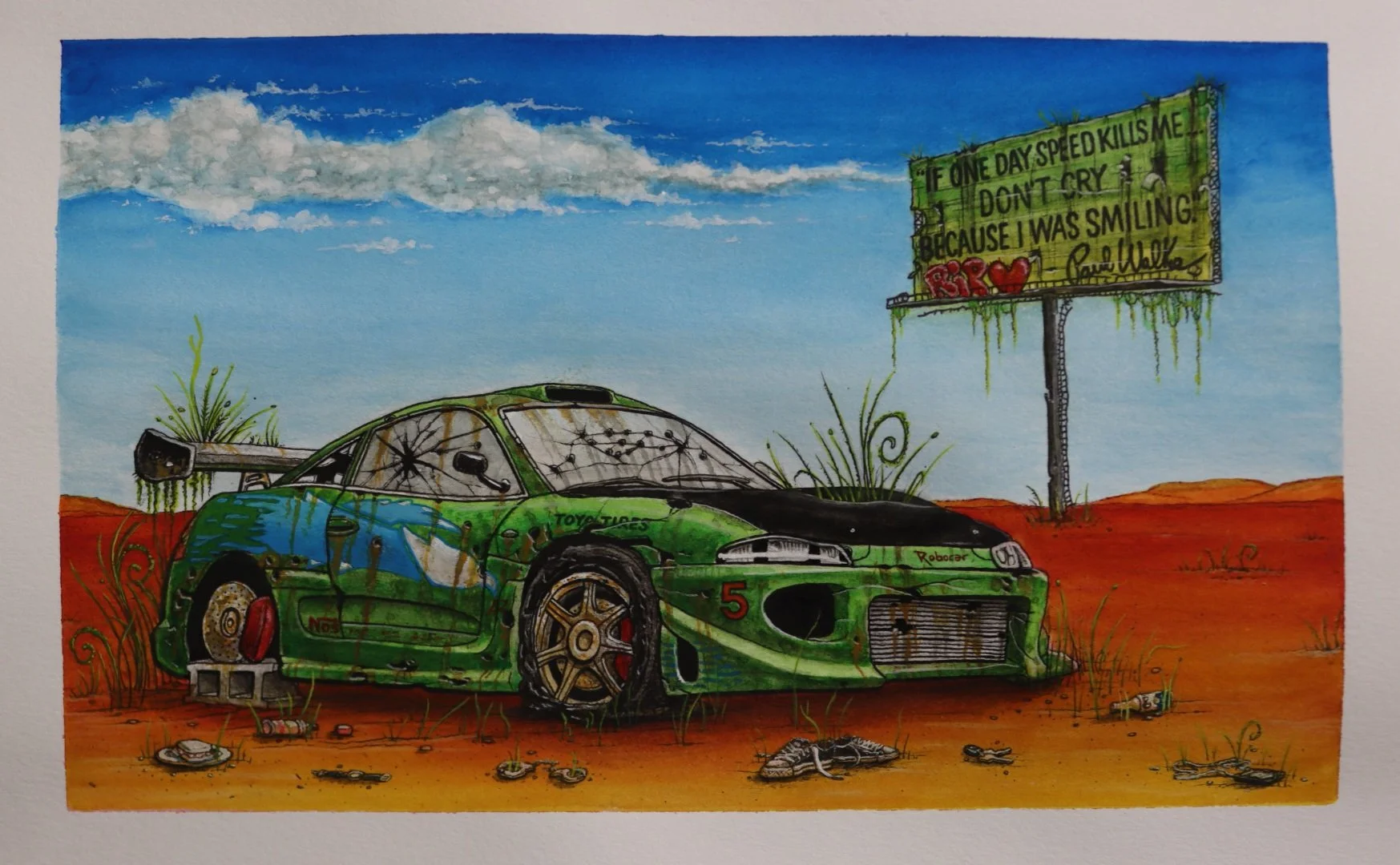 Abandoned Brian O'Conner Eclipse (Print) — The Art of Pacoway