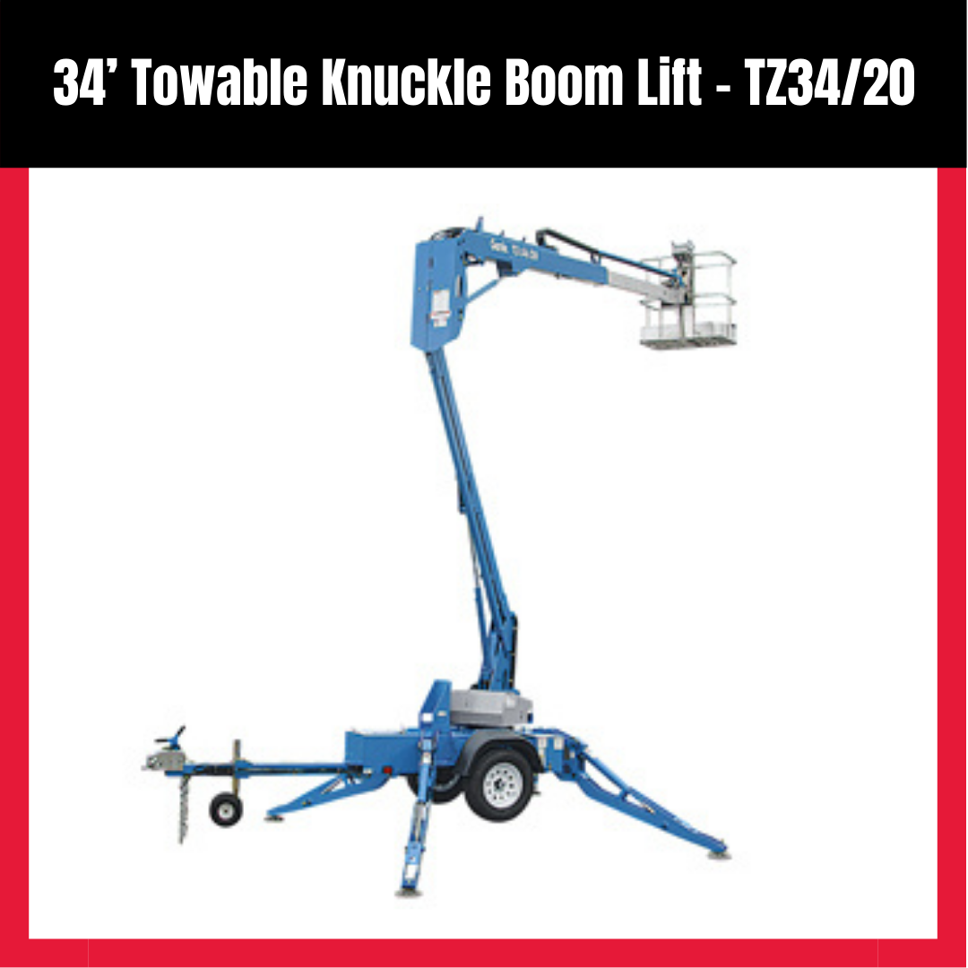 34’ Towable Knuckle Boom Lift - TZ34/20 — Taylor True Value Rental