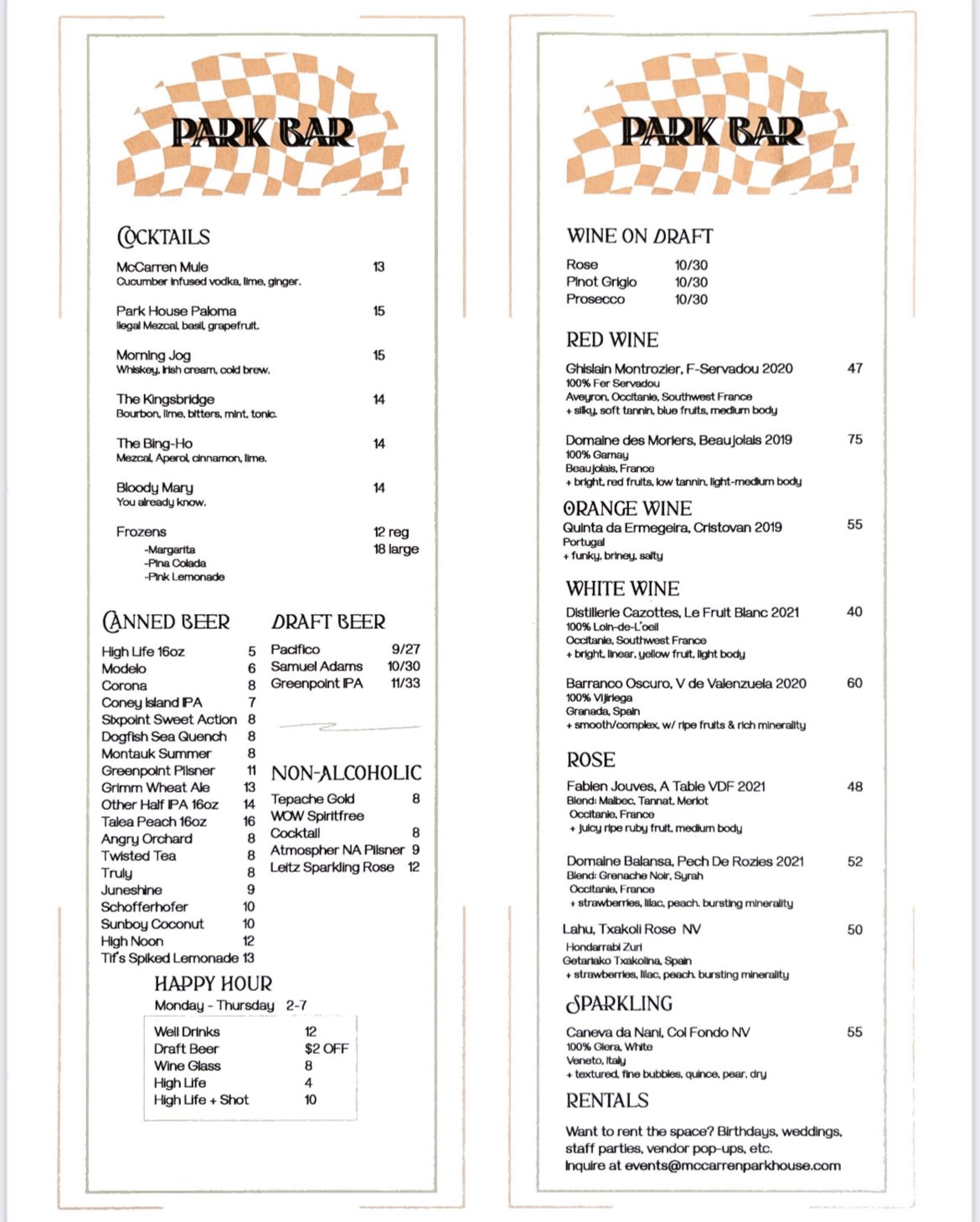 Park Bar — ParkHouse