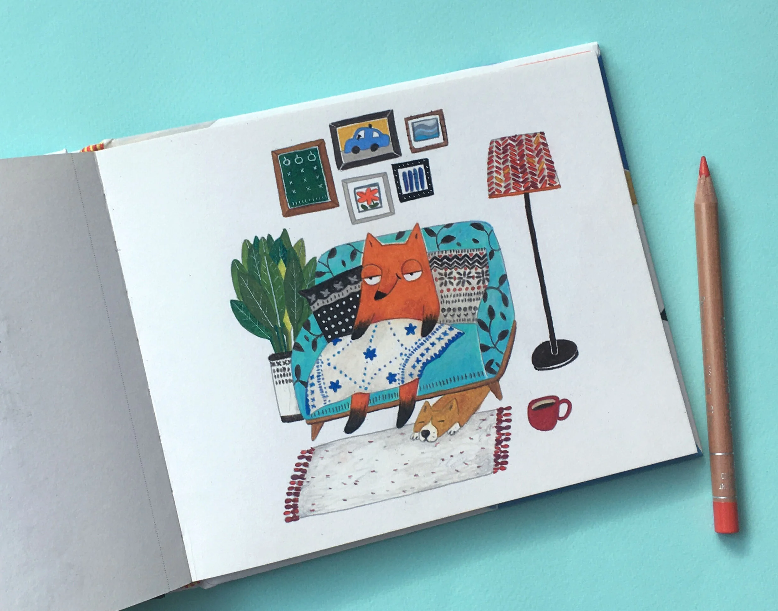 Mr. Fox Coloring Book — Heegyum Kim Illustration