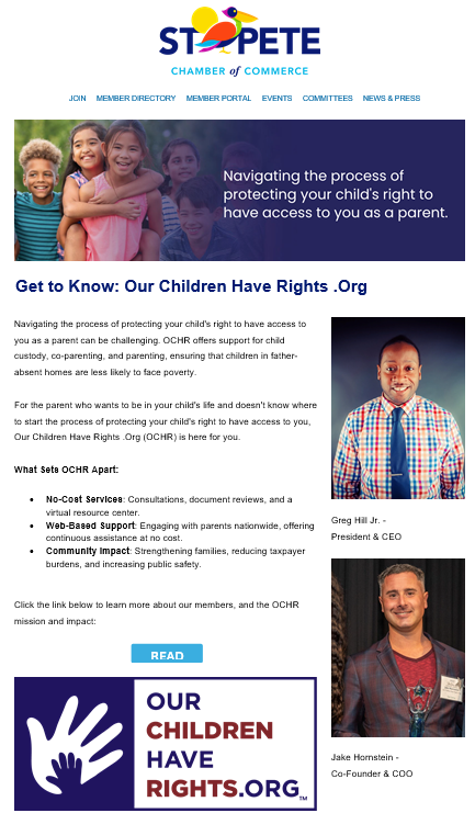 Spotlight on Greg Hill and Jake Hornstein of Our Children Have Rights ...