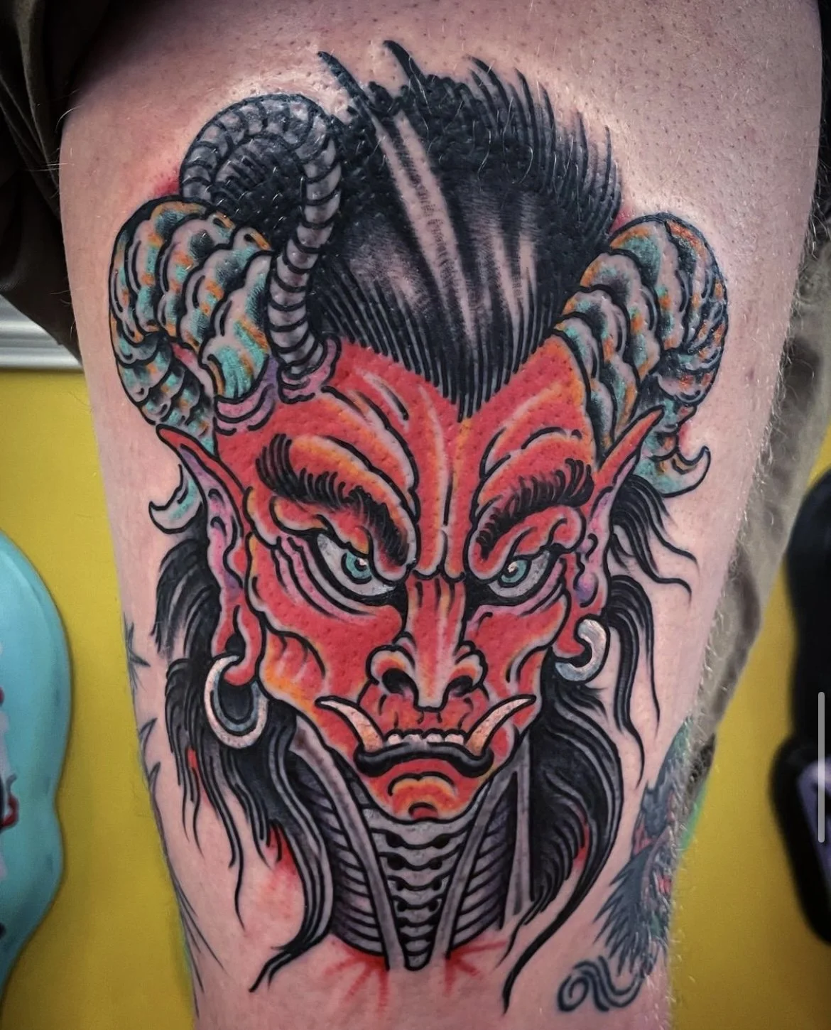 Neo Traditional Devil Tattoo