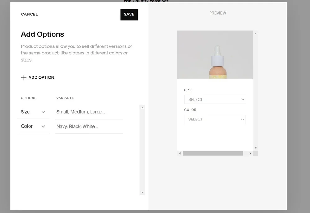 Adding Squarespace Variants — Black Coffee Beautiful