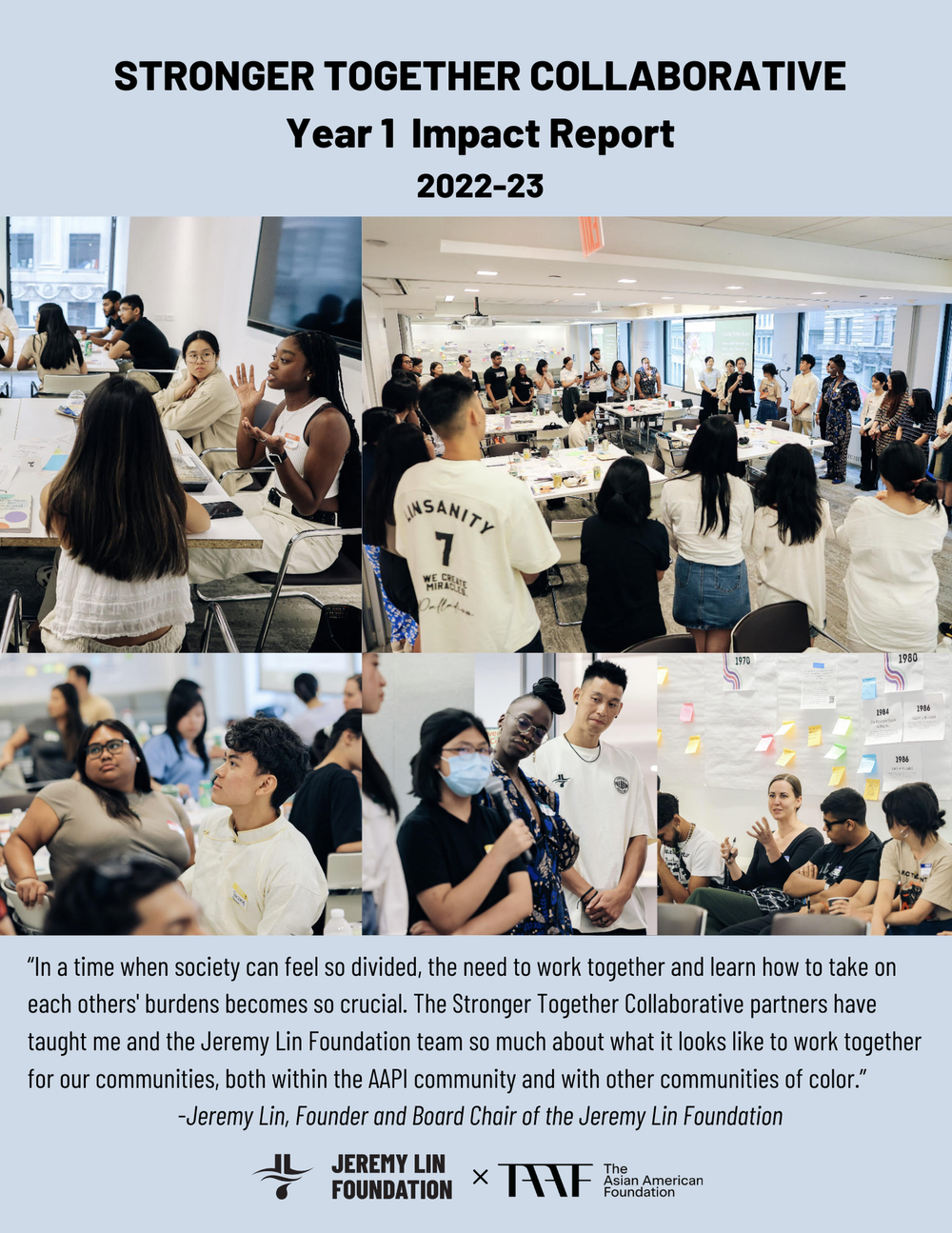 Stronger Together Collaborative Impact Highlights — Jeremy Lin Foundation