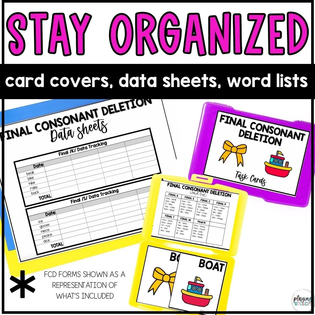 Mini Minimal Pairs Cards for Speech Therapy — Playing Speech | Speech ...