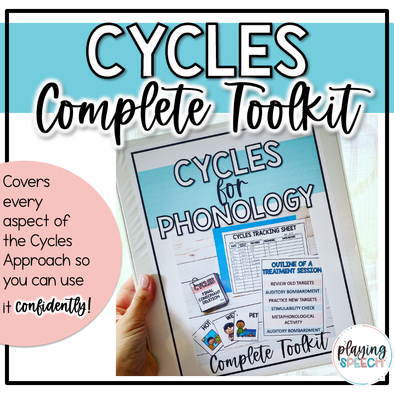 Cycles Complete Toolkit — Playing Speech | Speech Therapy Activities ...