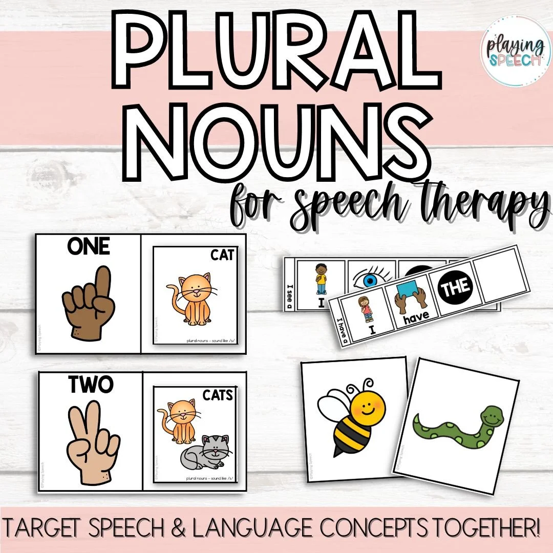 Regular Plural Nouns for Speech Therapy — Playing Speech | Speech ...
