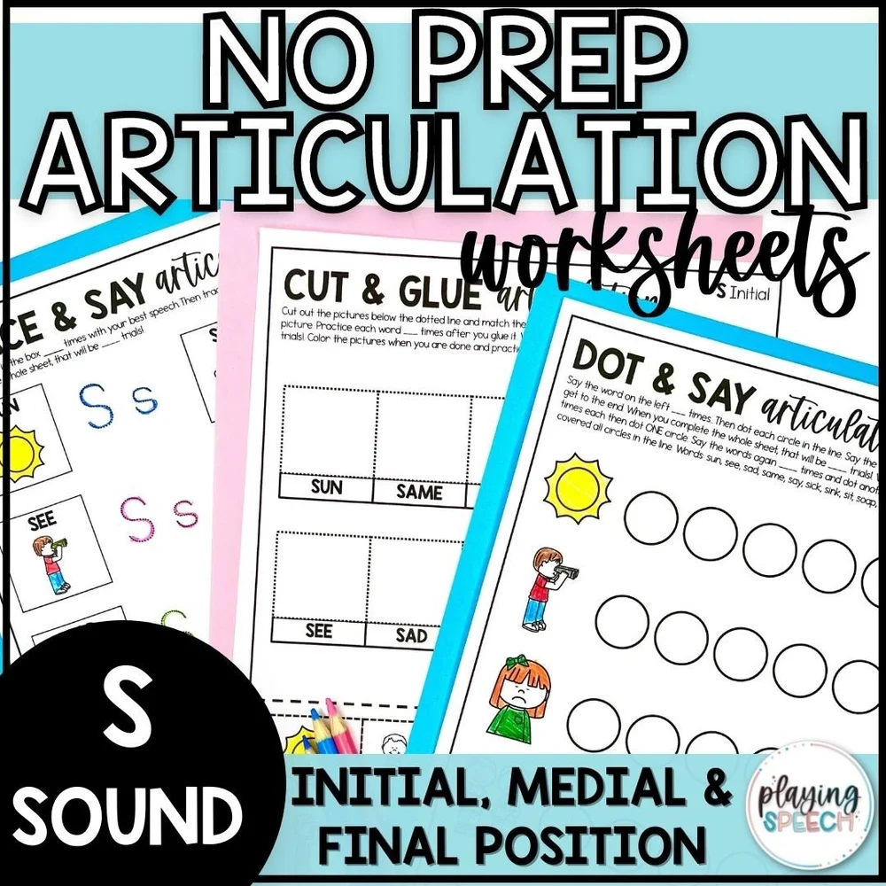 K Sound Articulation Worksheets for Speech Therapy — Playing Speech ...