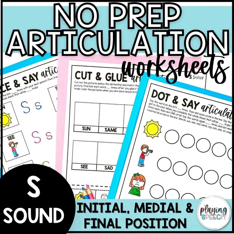 R Sound Articulation Worksheets for Speech Therapy — Playing Speech ...