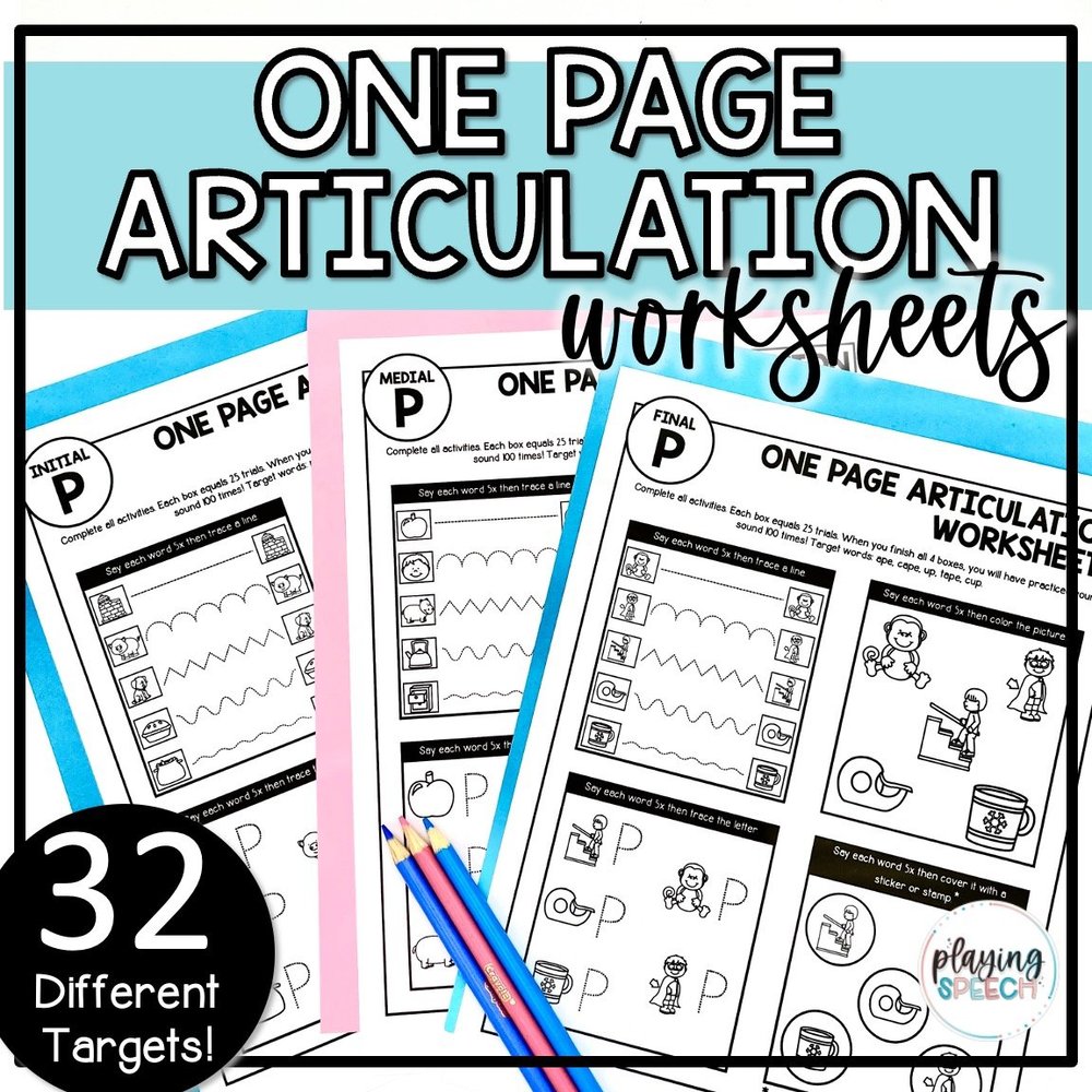 Articulation Worksheets Quality SLP Apparel & Print Rich Speech