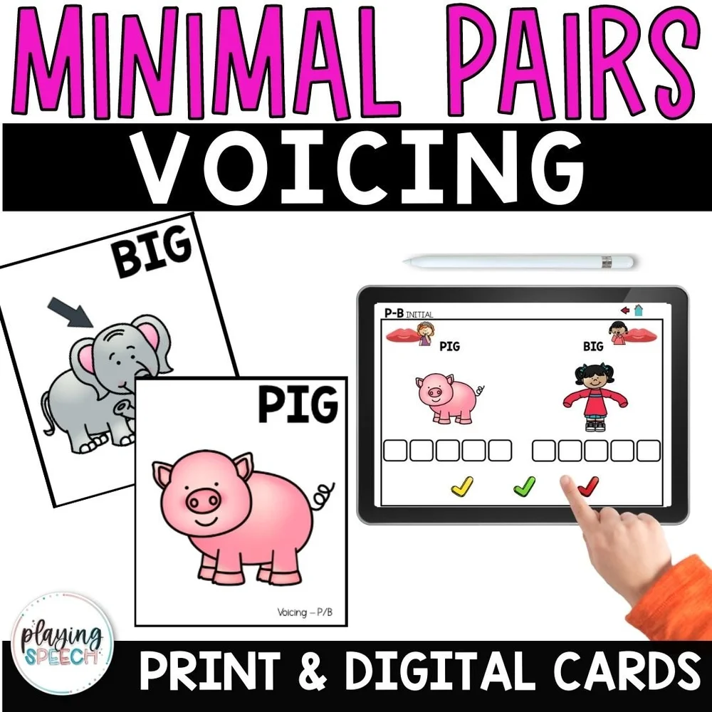 Stopping Minimal Pairs for Speech Therapy — Playing Speech | Speech ...