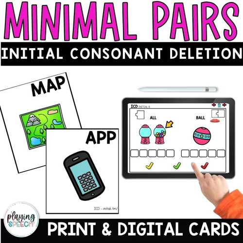 Mini Minimal Pairs Cards for Speech Therapy — Playing Speech | Speech ...