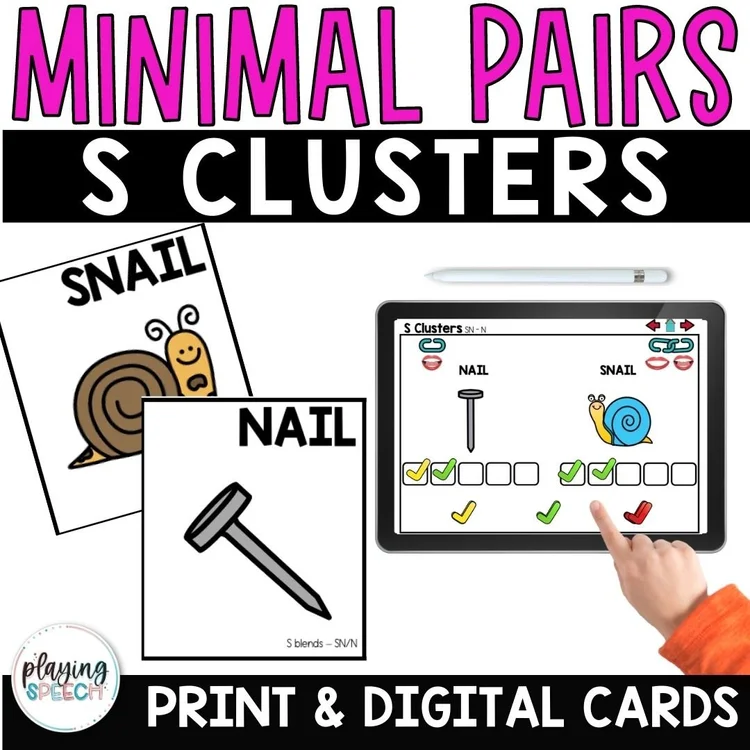 Mini Minimal Pairs Cards for Speech Therapy — Playing Speech | Speech ...