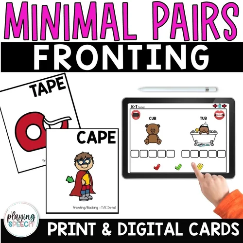 Minimal Pairs for Speech Therapy Printable and Boom Cards Bundle ...