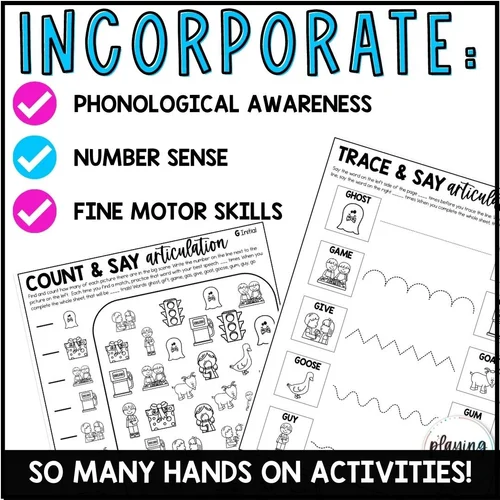L Sound Articulation Worksheets for Speech Therapy — Playing Speech ...