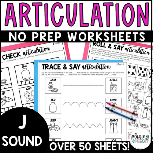 L Sound Articulation Worksheets for Speech Therapy — Playing Speech ...