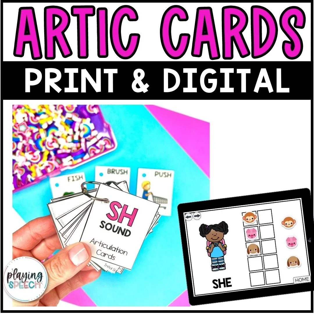 SH Sound Articulation Activities for Speech Therapy — Playing Speech ...