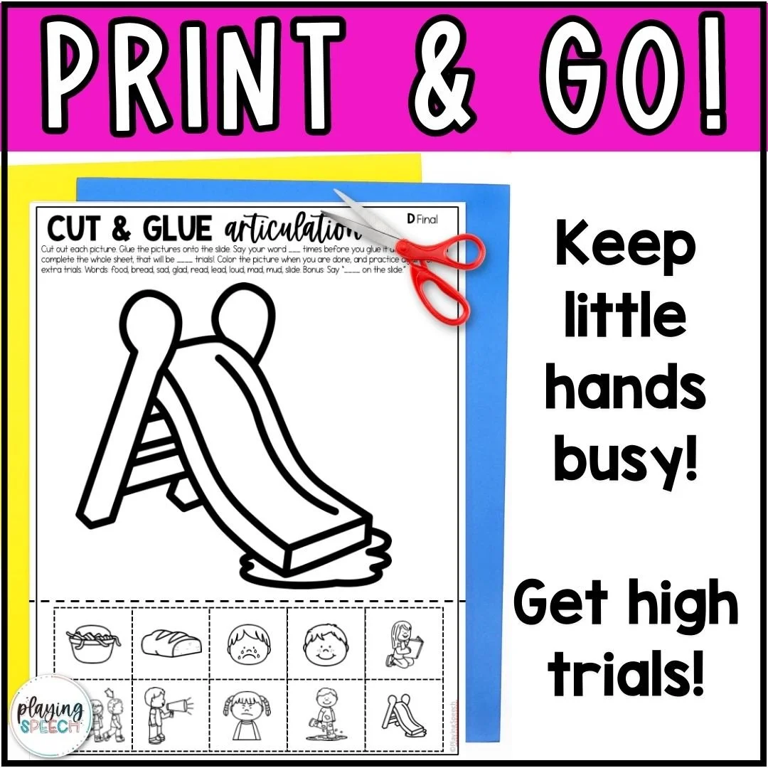 L Sound Articulation Worksheets for Speech Therapy — Playing Speech ...