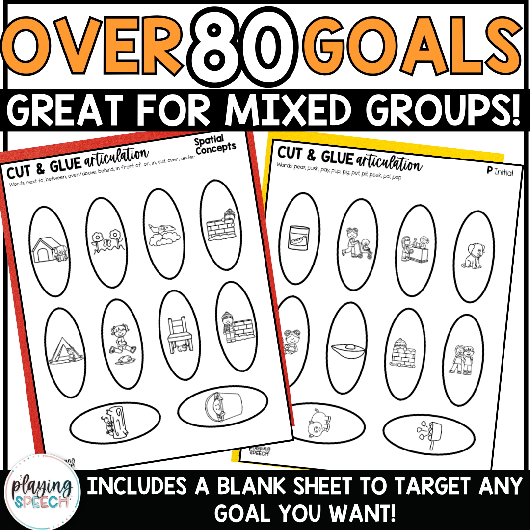 Easter Themed Speech Therapy Articulation and Language Worksheets ...