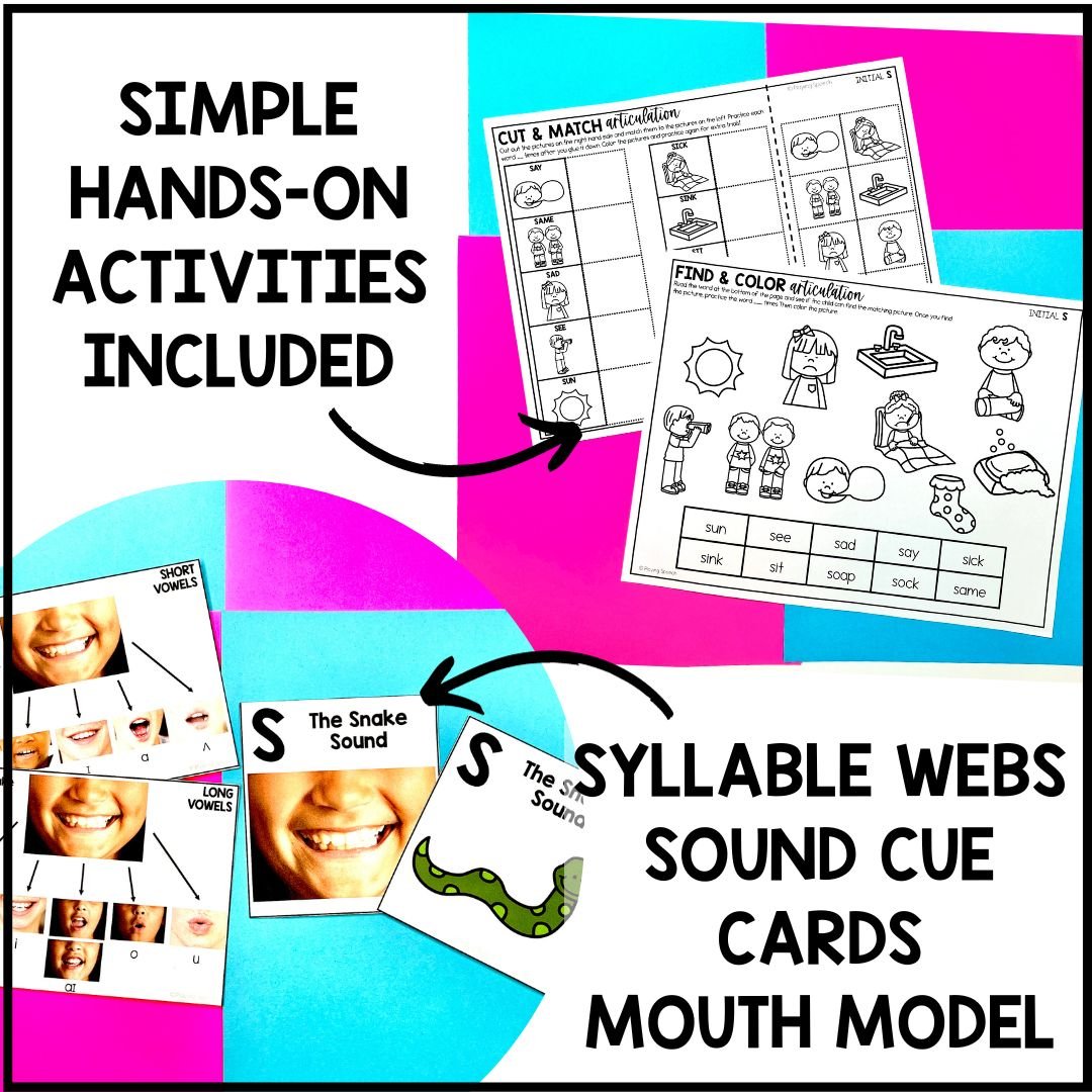 D Sound Articulation Activities for Speech Therapy — Playing Speech ...