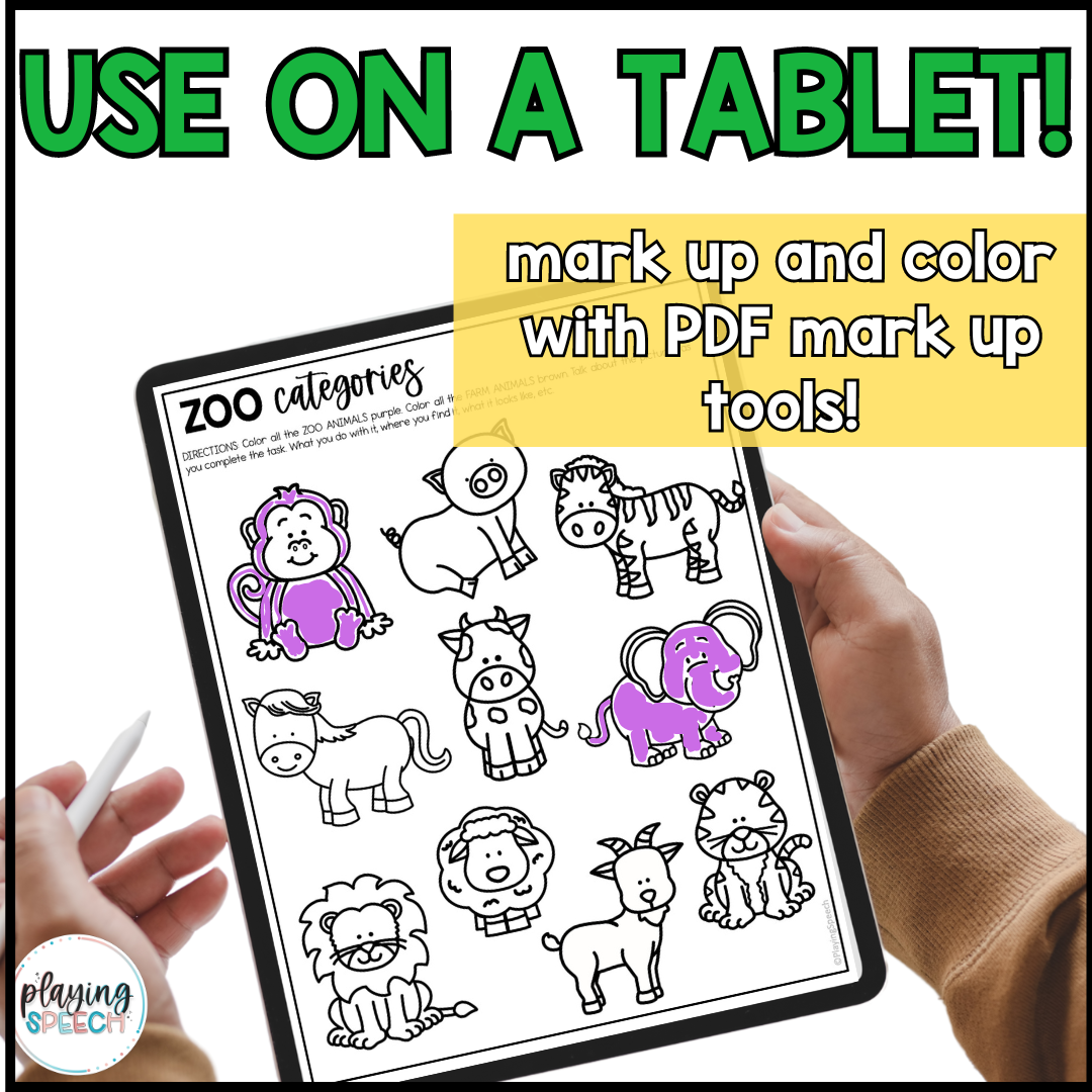 Farm Themed Speech and Language Activities — Playing Speech | Speech ...