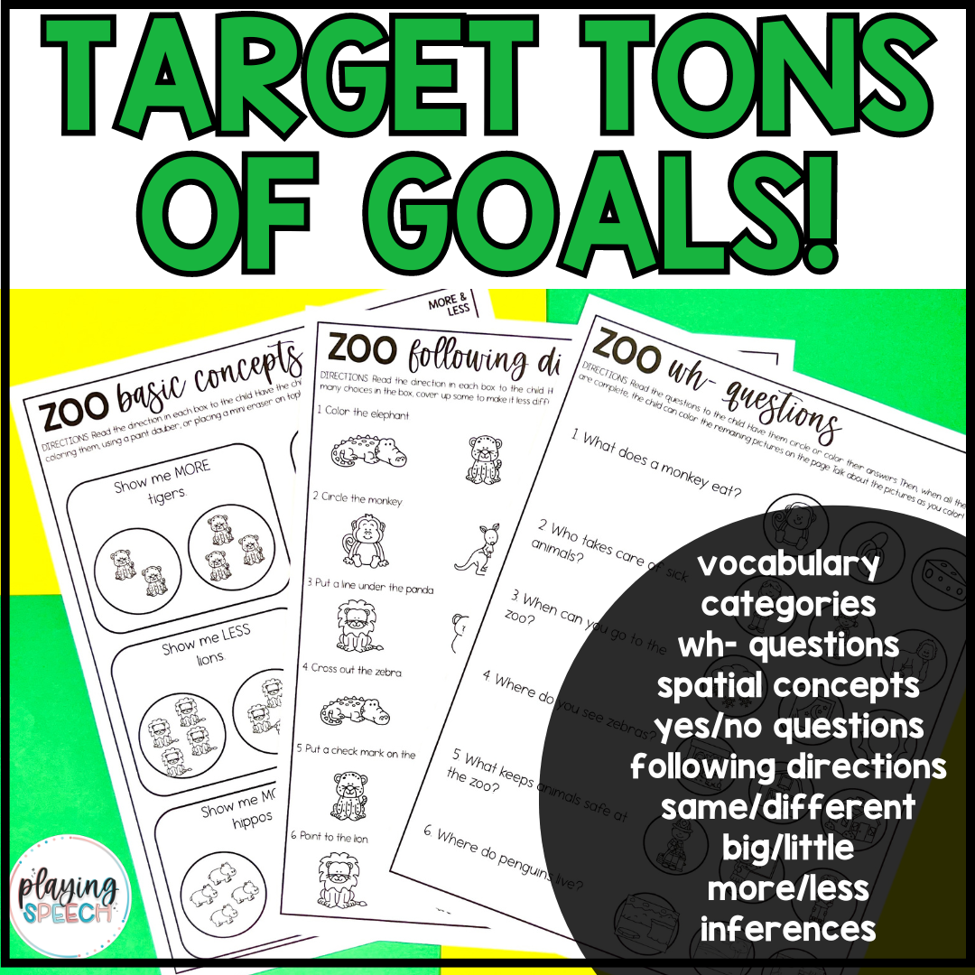 Farm Themed Speech and Language Activities — Playing Speech | Speech ...