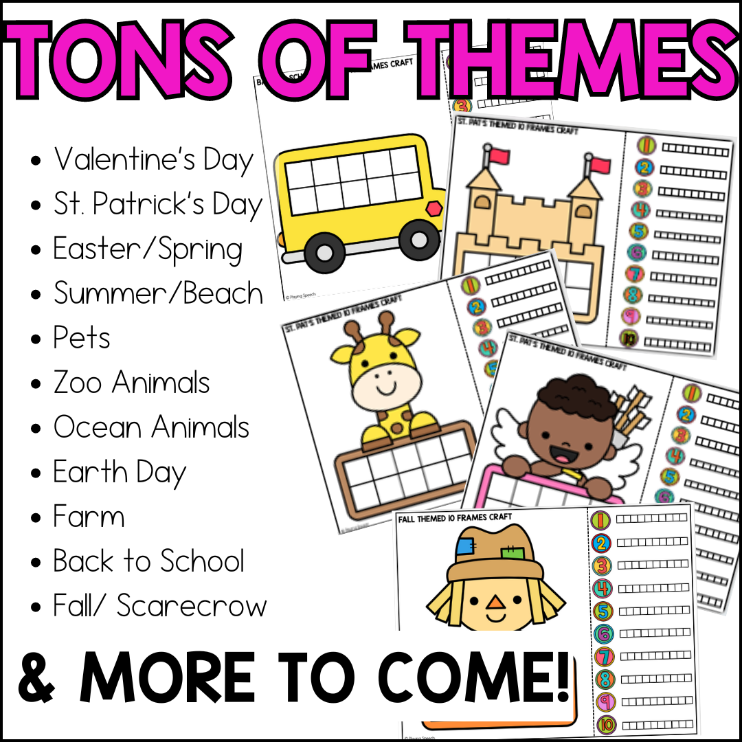 Themed Articulation and Language Crafts for Speech Therapy GROWING ...