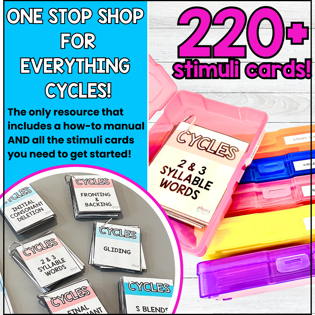 Cycles Approach Homework for Speech Therapy — Playing Speech | Speech ...