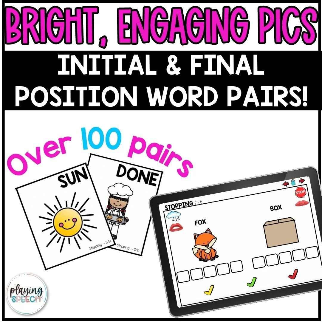 S Clusters Minimal Pairs for Speech Therapy — Playing Speech | Speech ...