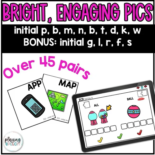 Mini Minimal Pairs Cards for Speech Therapy — Playing Speech | Speech ...