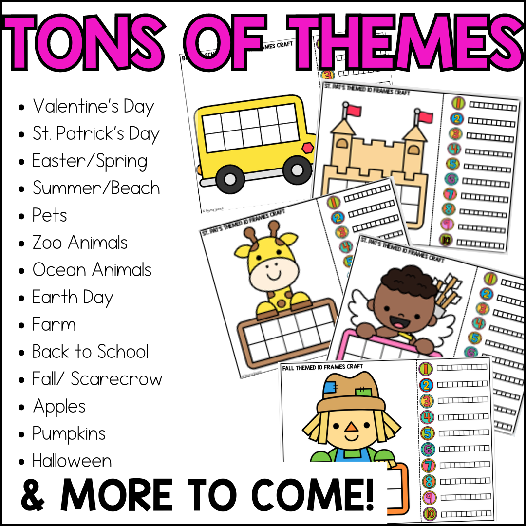 Themed Articulation and Language Crafts for Speech Therapy BUNDLE ...