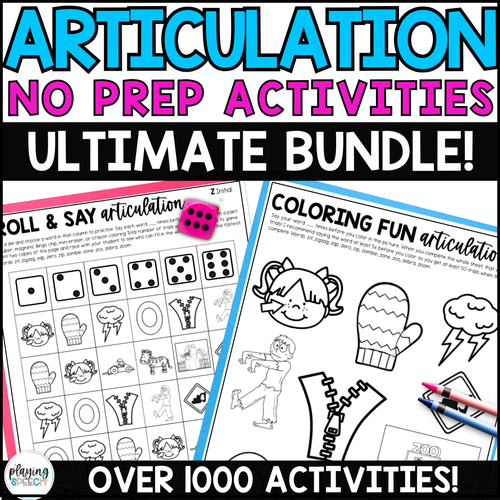 Speech Therapy Homework For The Whole Year BUNDLE — Playing Speech ...