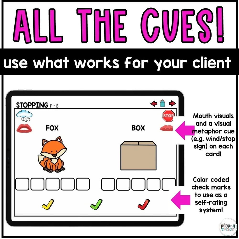 Fronting & Backing Minimal Pairs for Speech Therapy — Playing Speech ...