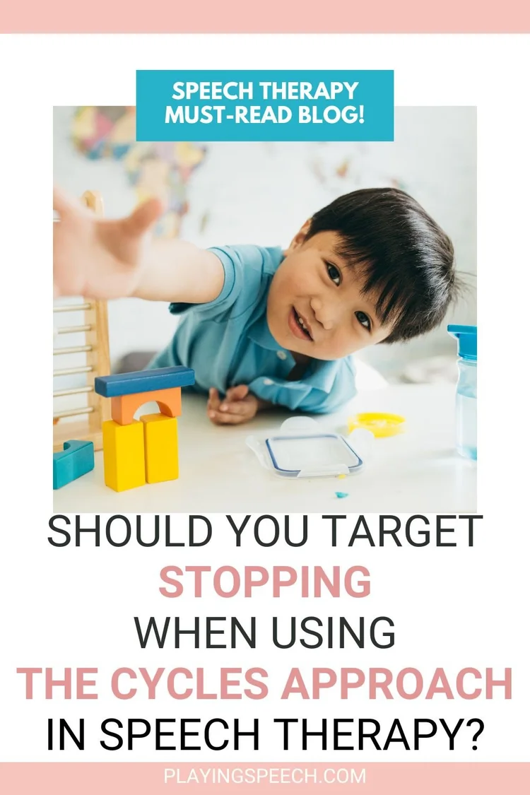 Targeting Stopping with the Cycles Approach — Playing Speech | Speech ...