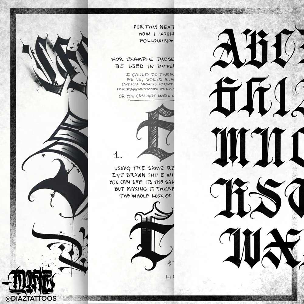 Tattoo patterns letters | Thomastattoosupply.com