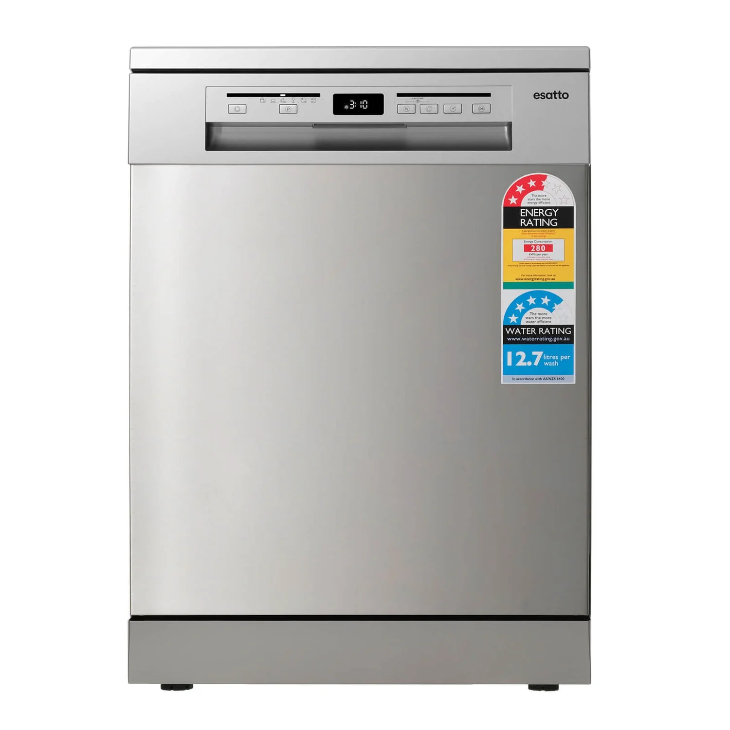 60cm Freestanding Dishwasher, Stainless Steel — Esatto