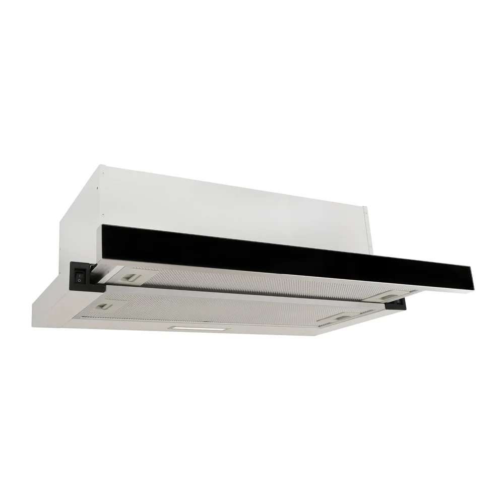 60cm Slide-out Rangehood, Stainless Steel Fascia — Esatto