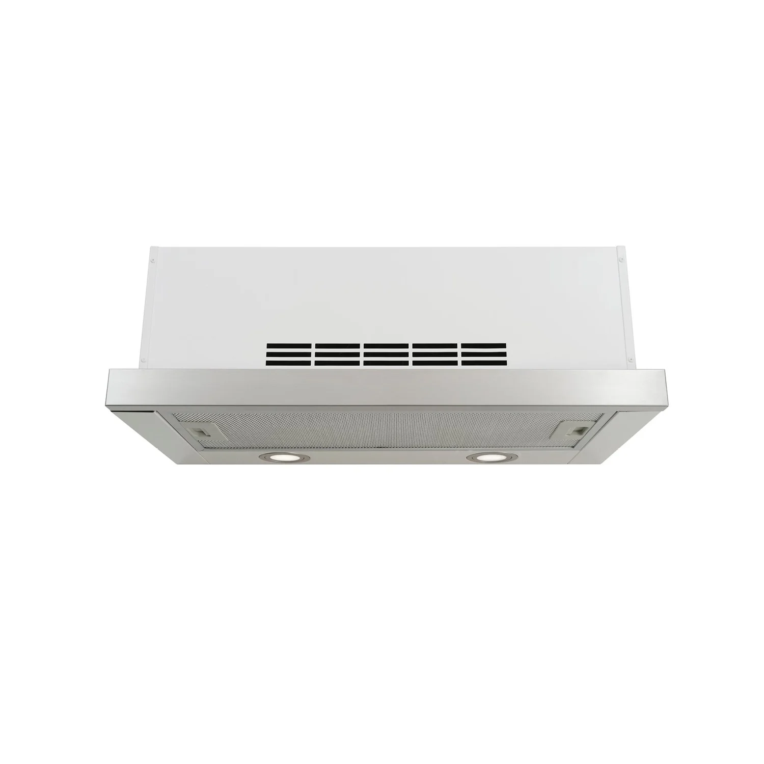 60cm Slide-out Rangehood, Stainless Steel Fascia — Esatto