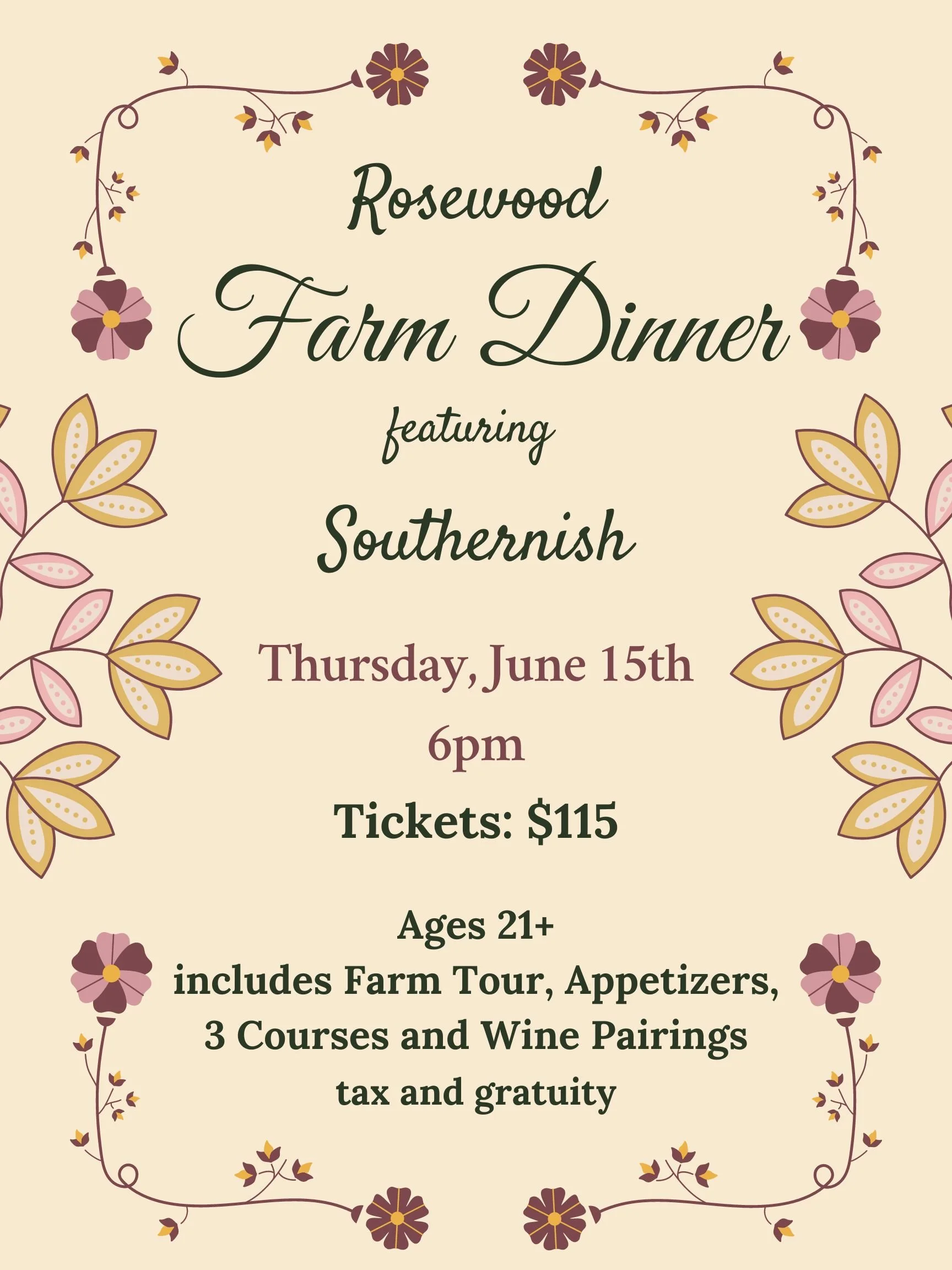 Farm Dinners — Rosewood Farm