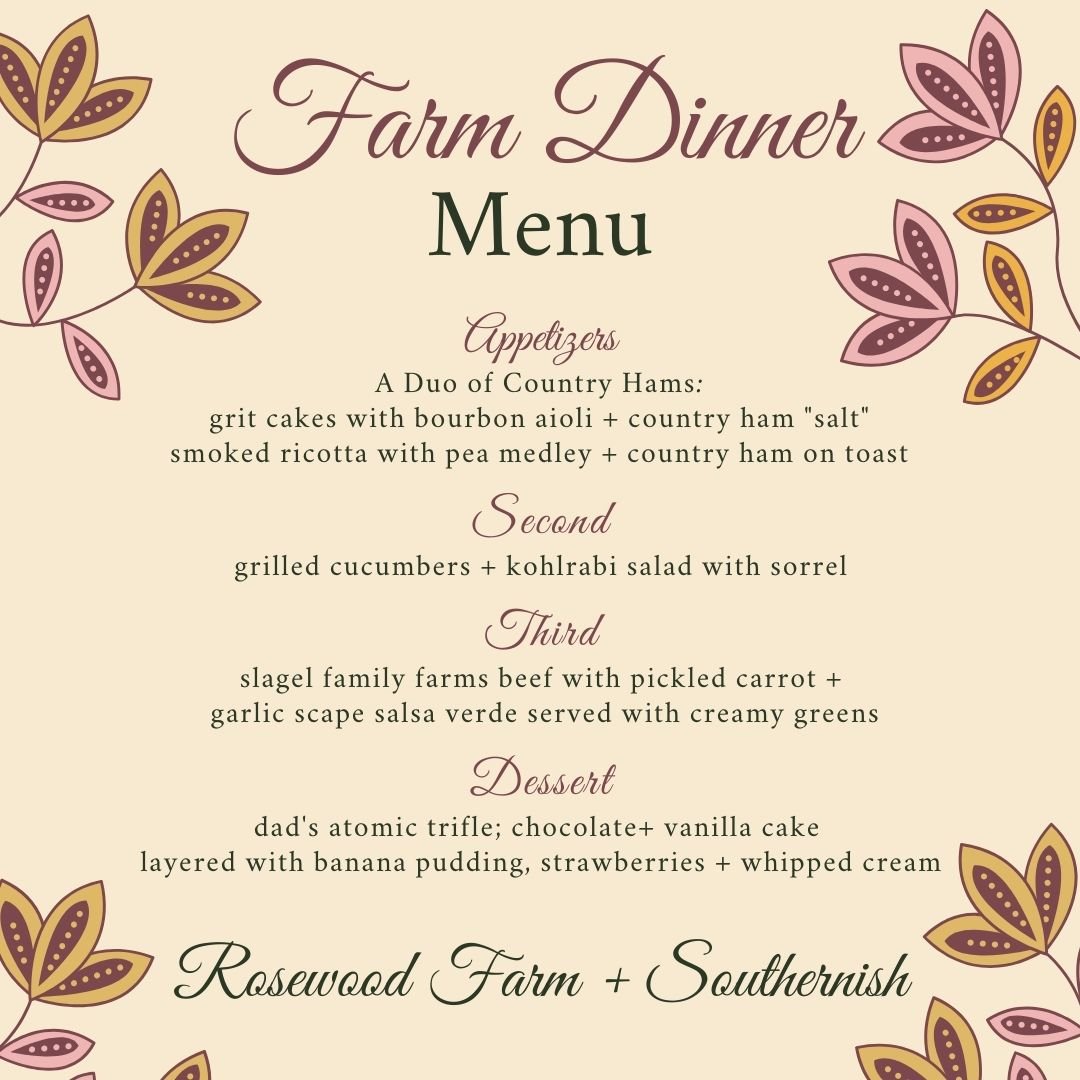 Farm Dinners — Rosewood Farm