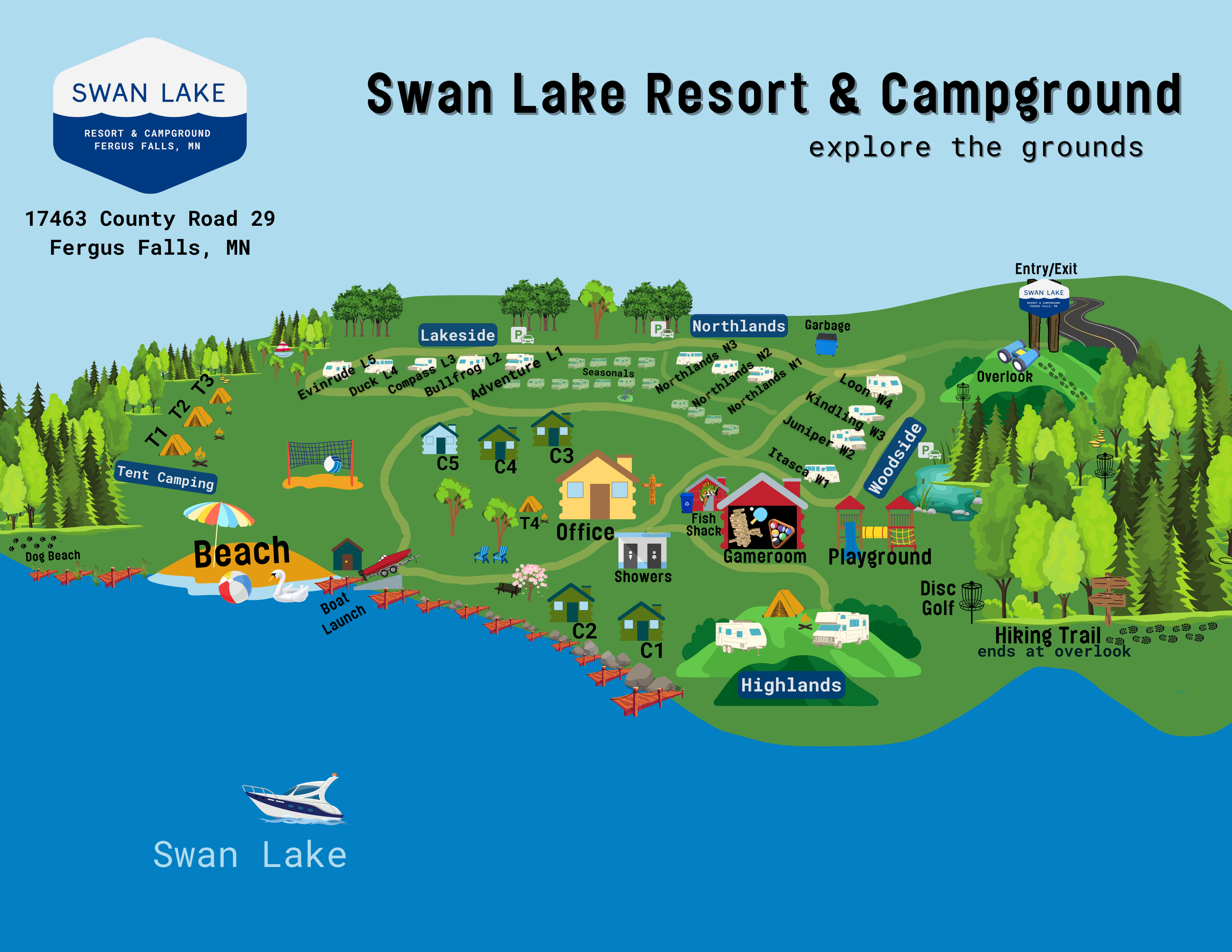 Maps — Swan Lake Resort & Campground