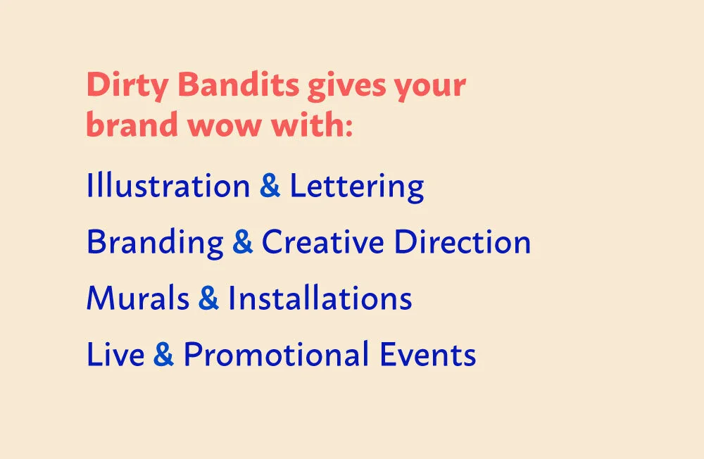 Dirty Bandits : Annica Lydenberg Hand Lettering, Murals and Sign ...