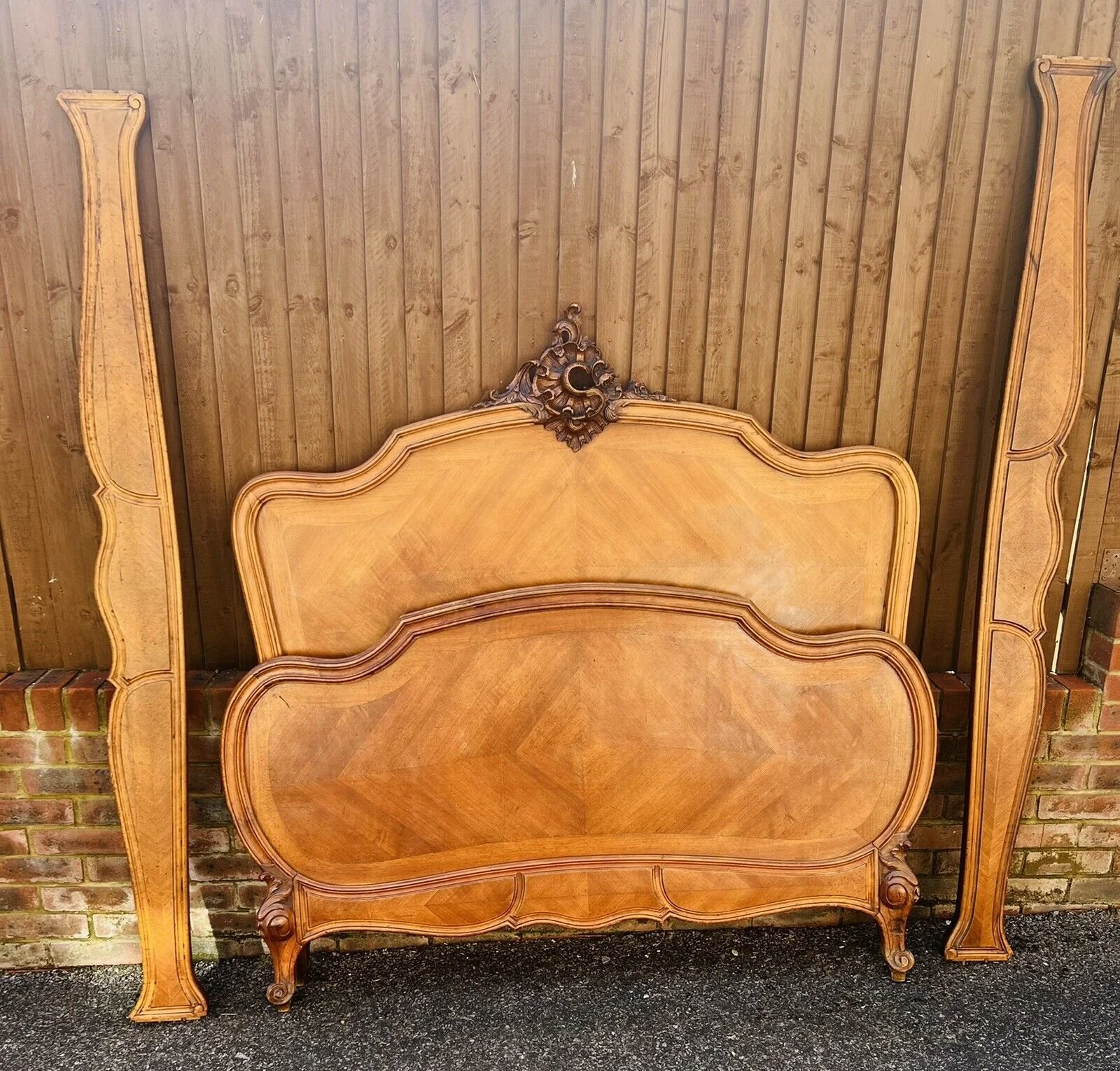 19th CENTURY FRENCH ROCOCO DOUBLE SIZE BED FRAME — Hill's Antiques