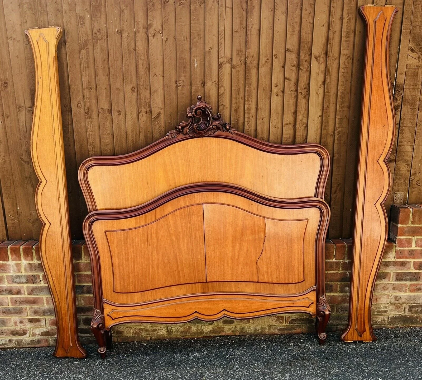 19th CENTURY FRENCH ROCOCO DOUBLE SIZE BED FRAME — Hill's Antiques