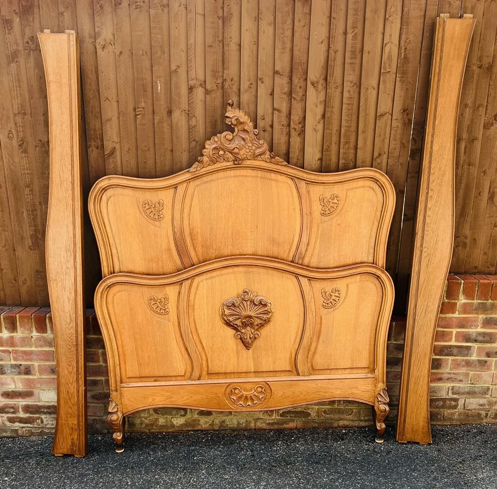 20th CENTURY FRENCH ROCOCO DOUBLE SIZE BED FRAME — Hill's Antiques